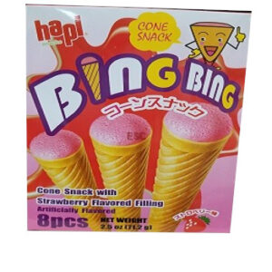 Hapi Brand Bing Bing Cone Snack with Strawberry Flavor – ESC